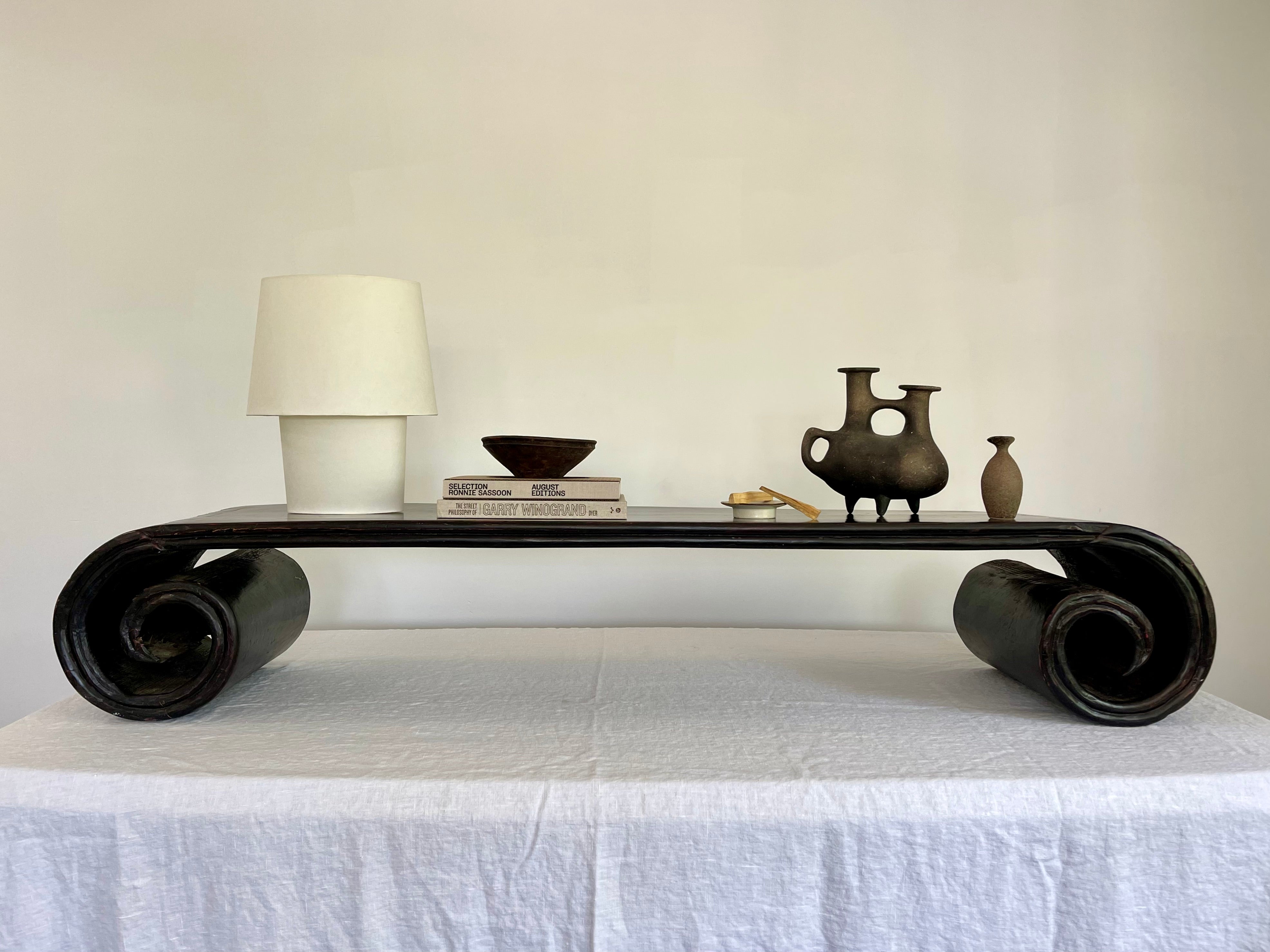 19th C. Antique Scroll Bench/Table – Russell