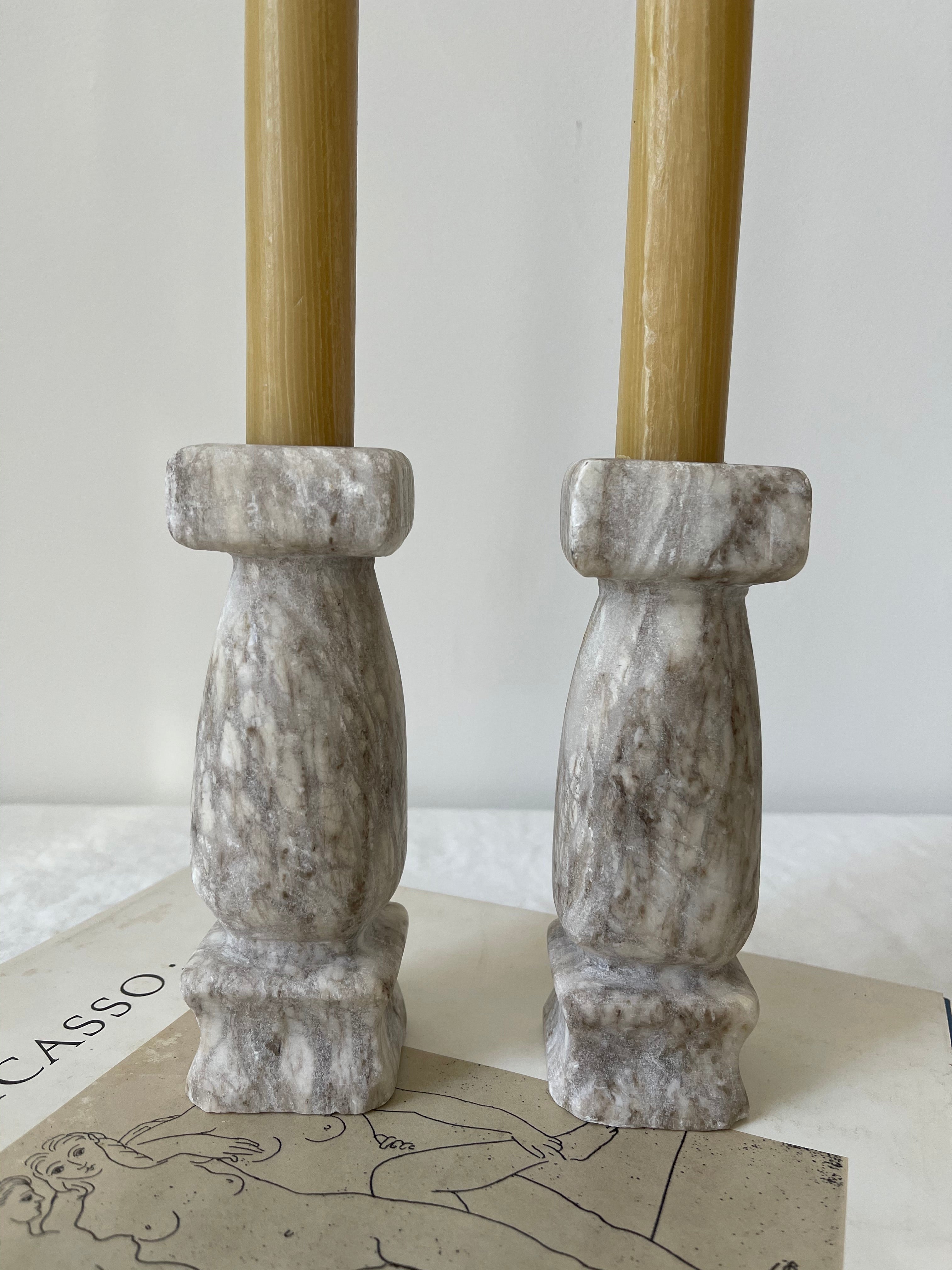 Vintage Marble Candle Holders – Russell